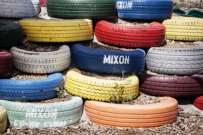 Painted Tires jigsaw puzzle in Puzzle of the Day puzzles on ...