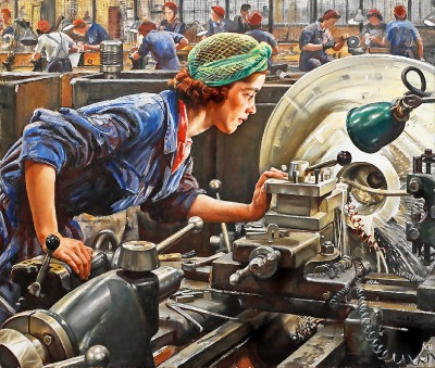 Ruby Loftus Turning a Breech-ring jigsaw puzzle in People puzzles on ...