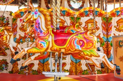 Carousel Horse, Cardiff Bay, Wales jigsaw puzzle in Puzzle of the Day ...