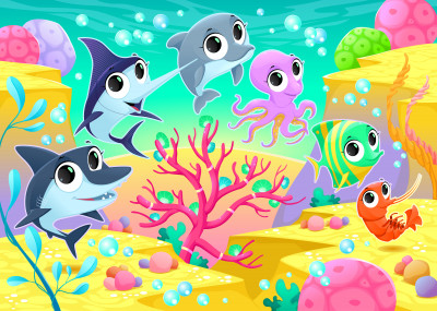 Funny Marine Animals jigsaw puzzle in Under the Sea puzzles on ...