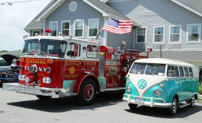 Fire Truck and 1966 Volkswagen Bus Vanagon jigsaw puzzle in Cars ...