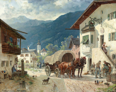 Stopping at the Coaching Inn jigsaw puzzle in Piece of Art puzzles on ...