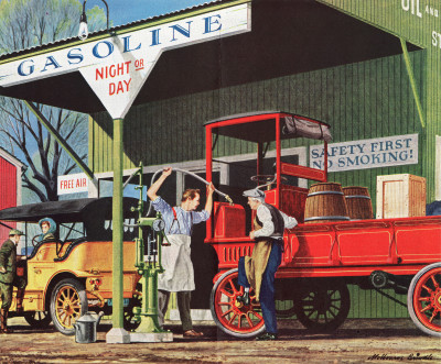 An Early Gas Station jigsaw puzzle in Puzzle of the Day puzzles on ...