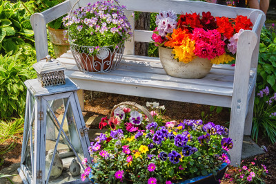 Garden Bench jigsaw puzzle in Flowers puzzles on TheJigsawPuzzles.com ...