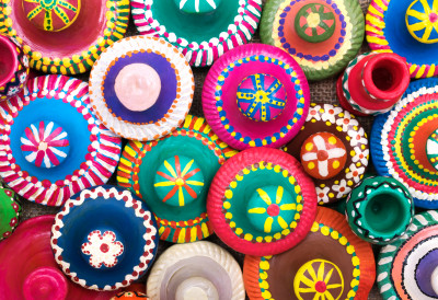 Painted Pottery Vessel Covers jigsaw puzzle in Handmade puzzles on ...