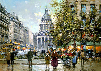 Place Du Luxembourg Le Pantheon jigsaw puzzle in Piece of Art puzzles ...