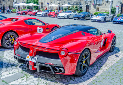 Ferrari Cavalcade in Orvieto, Italy jigsaw puzzle in Cars & Bikes ...