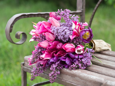 Purple Lilac and Tulips jigsaw puzzle in Flowers puzzles on ...
