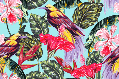Exotic Birds and Flowers jigsaw puzzle in Animals puzzles on ...