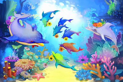 Happy Dolphins jigsaw puzzle in Under the Sea puzzles on ...