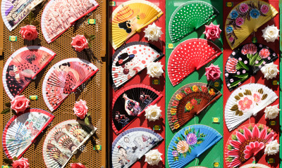 Colorful Spanish Fans jigsaw puzzle in Handmade puzzles on ...