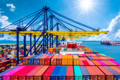 Container Ship in a Deep Sea Port jigsaw puzzle in Puzzle of the Day ...