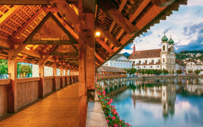 Chapel Bridge, Lucerne, Switzerland jigsaw puzzle in Bridges puzzles on ...