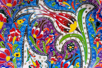 Floral Ornament Hand Painted Ceramic jigsaw puzzle in Handmade puzzles ...