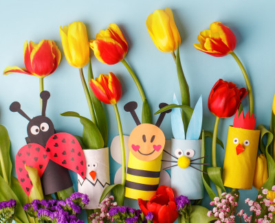 Tulips and Paper Toys jigsaw puzzle in Flowers puzzles on ...
