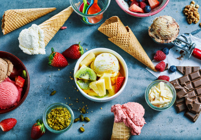 Assorted Ice Cream with Fresh Fruits jigsaw puzzle in Puzzle of the Day ...