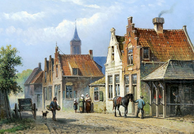Sunny Street with a Blacksmith jigsaw puzzle in Piece of Art puzzles on ...