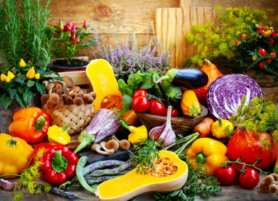 Seasonal Vegetables and Fresh Herbs jigsaw puzzle in Fruits & Veggies ...