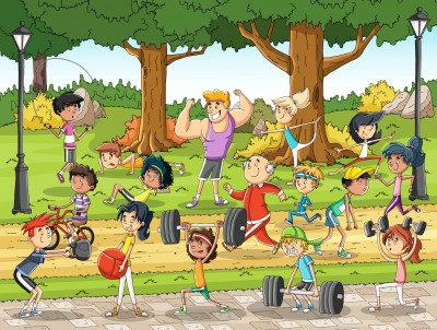 Athletes Working Out Outdoors jigsaw puzzle in Kids Puzzles puzzles on ...