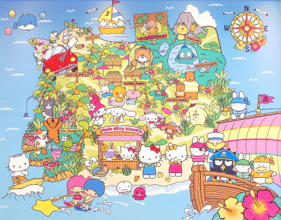 Hello Kitty Island Map, Jeju, South Korea jigsaw puzzle in Kids Puzzles ...