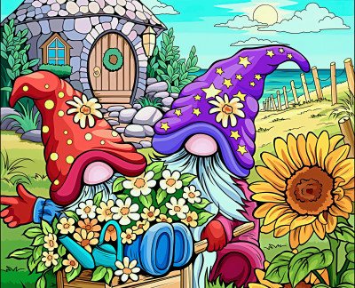 Two Gnomes in a Summer Garden jigsaw puzzle in Puzzle of the Day ...