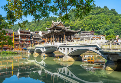 Fenghuang Ancient Town, Hunan, China jigsaw puzzle in Bridges puzzles ...