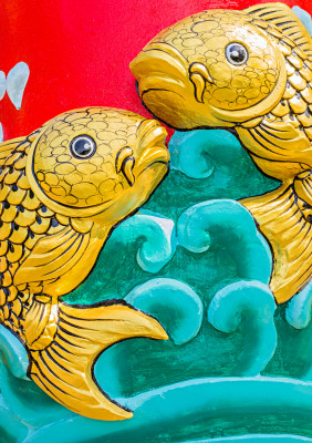 Decoration in a Chinese Temple jigsaw puzzle in Under the Sea puzzles ...