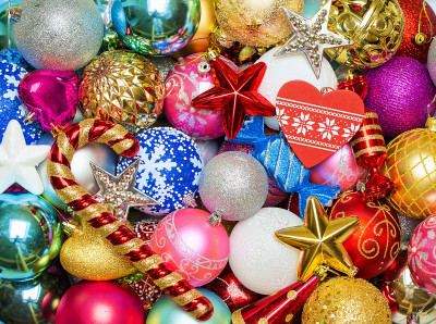 Bunte Weihnachtsbaumdekorationen jigsaw puzzle in Makro puzzles auf ...