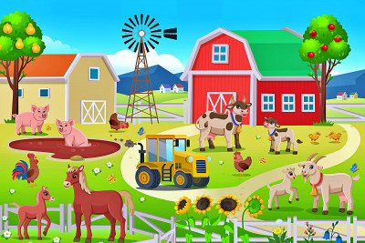 Farm Animals jigsaw puzzle in Kids Puzzles puzzles on TheJigsawPuzzles.com