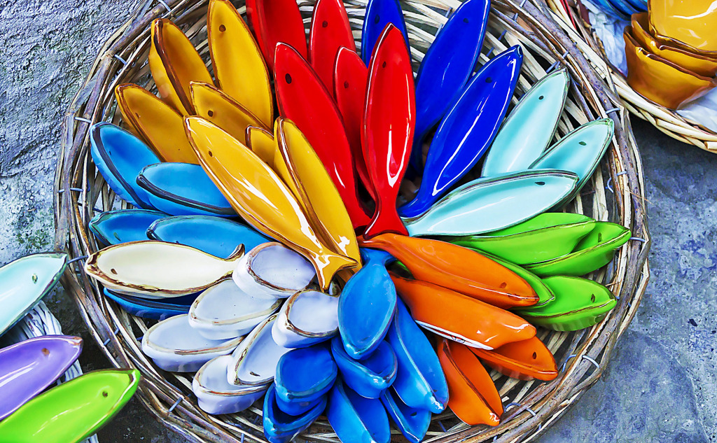 Traditional Handmade Ceramics Products In Cinque Terre Region, Italy ...