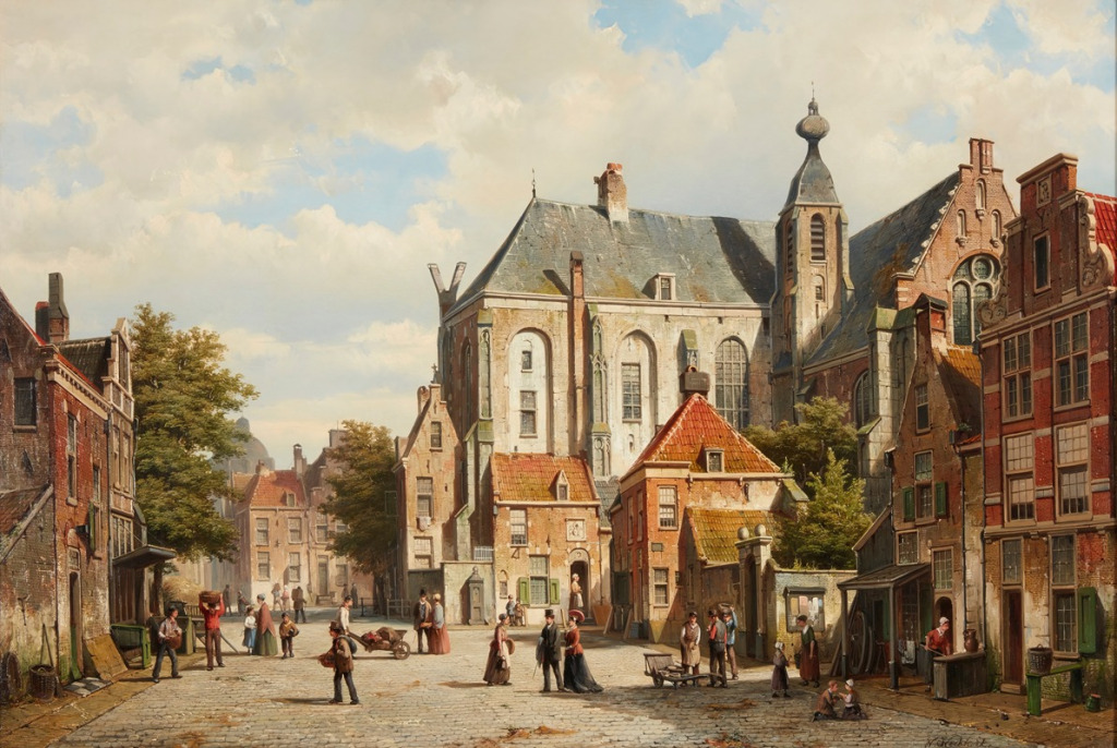 a busy street in a dutch town jigsaw puzzle in Paul Hill puzzles on ...