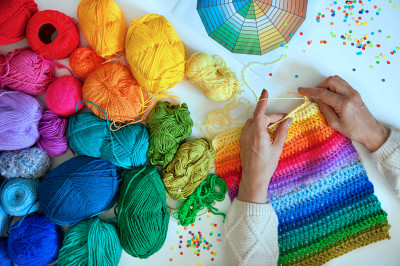 Rainbow Crochet jigsaw puzzle in Handmade puzzles on TheJigsawPuzzles.com