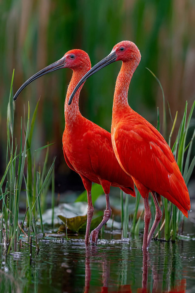 Scarlet Ibises jigsaw puzzle in WENDY KNOLL puzzles on TheJigsawPuzzles.com