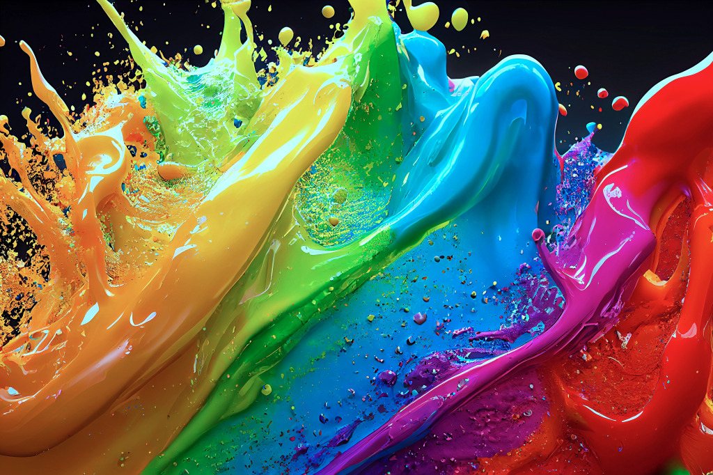 Paint Splashes jigsaw puzzle in Macro puzzles on TheJigsawPuzzles.com