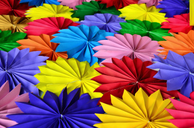 Multi-Colored Paper Fans jigsaw puzzle in Macro puzzles on ...